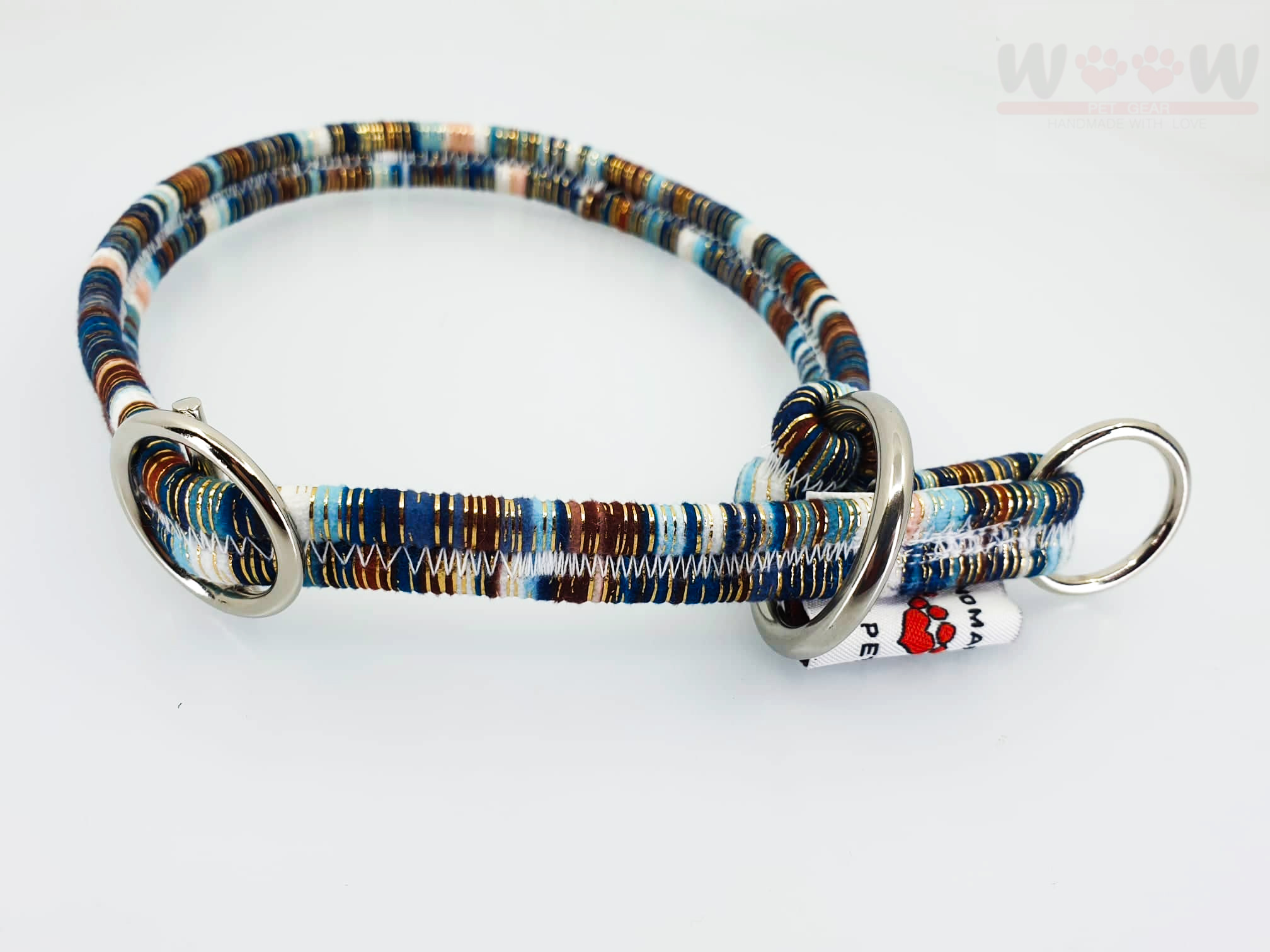 Blue Glitter – BOHO Slip ogrlica – WOOW PET GEAR